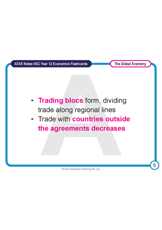 ATAR Notes Flashcards: HSC Year 12 Economics