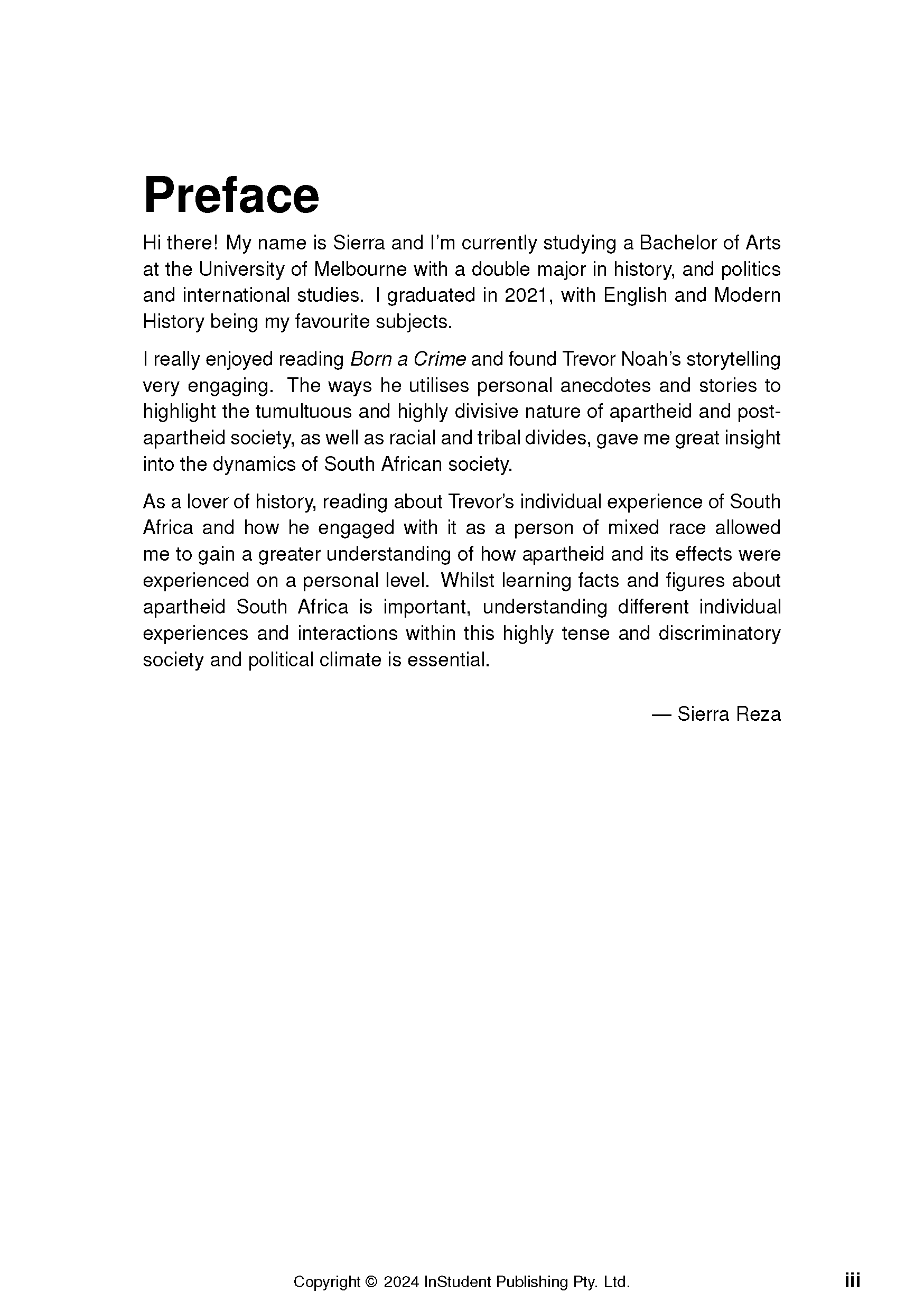 Text Guide: Born a Crime by Trevor Noah – ATAR Notes