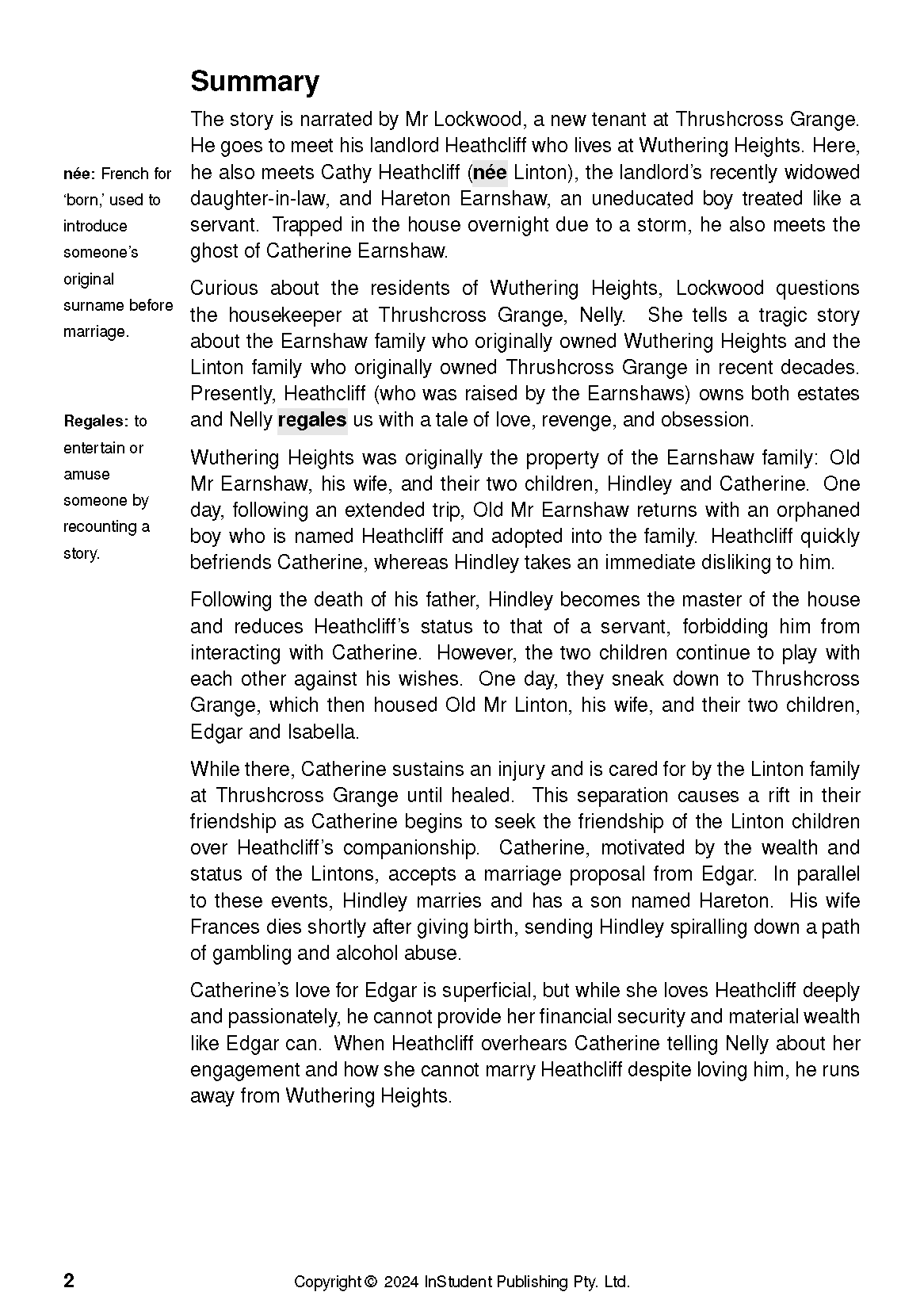 Text Guide: Wuthering Heights by Emily Bronte – ATAR Notes