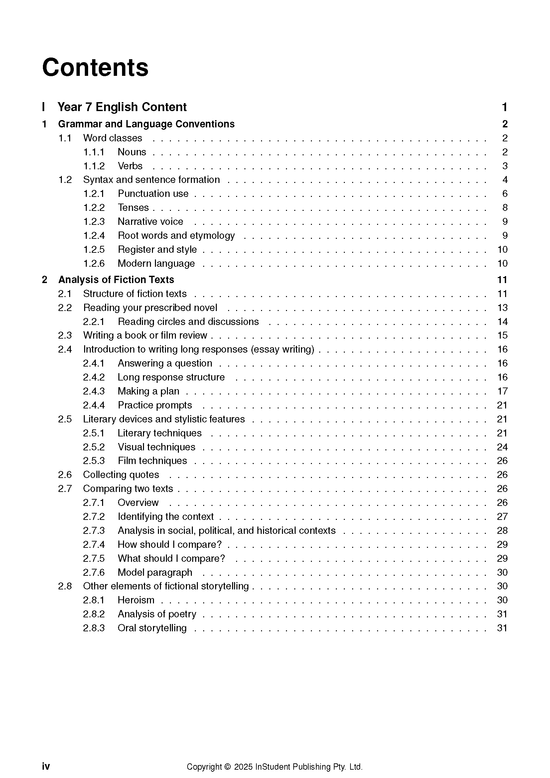ATAR Notes Year 7 English Complete Course Notes (2025-2027)