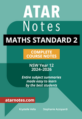 ATAR Notes HSC Year 12 Mathematics Standard 2 Complete Course Notes (2
