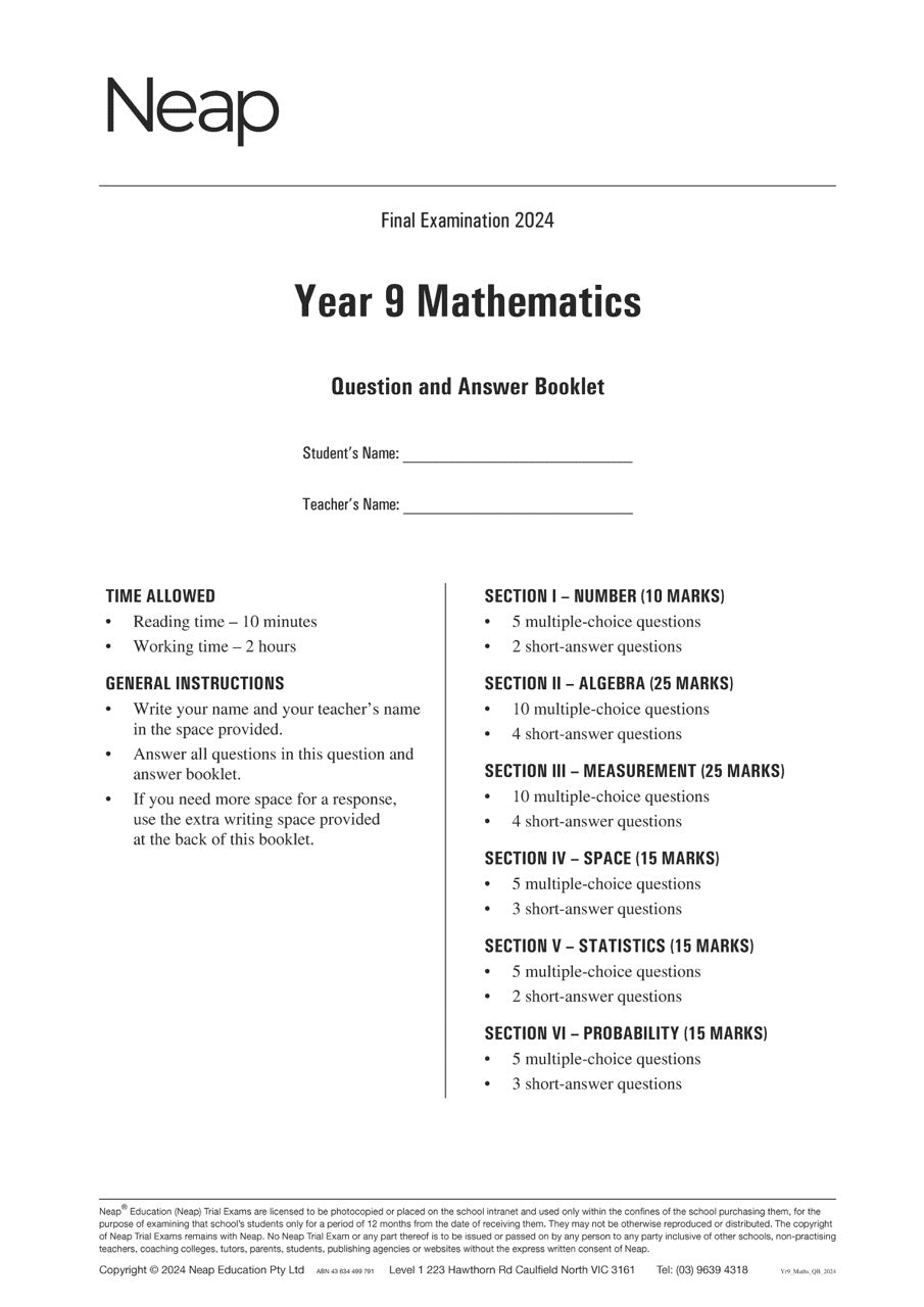 Year 9 Study Guides – ATAR Notes