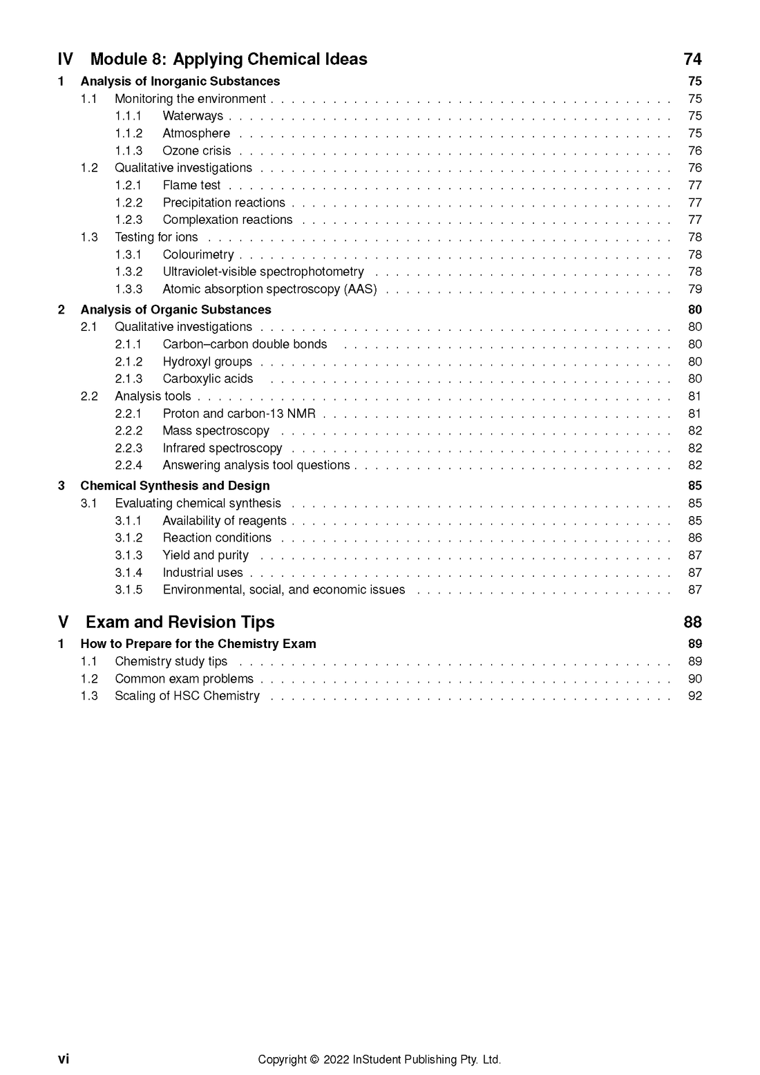 ATAR Notes HSC Year 12 Chemistry Complete Course Notes