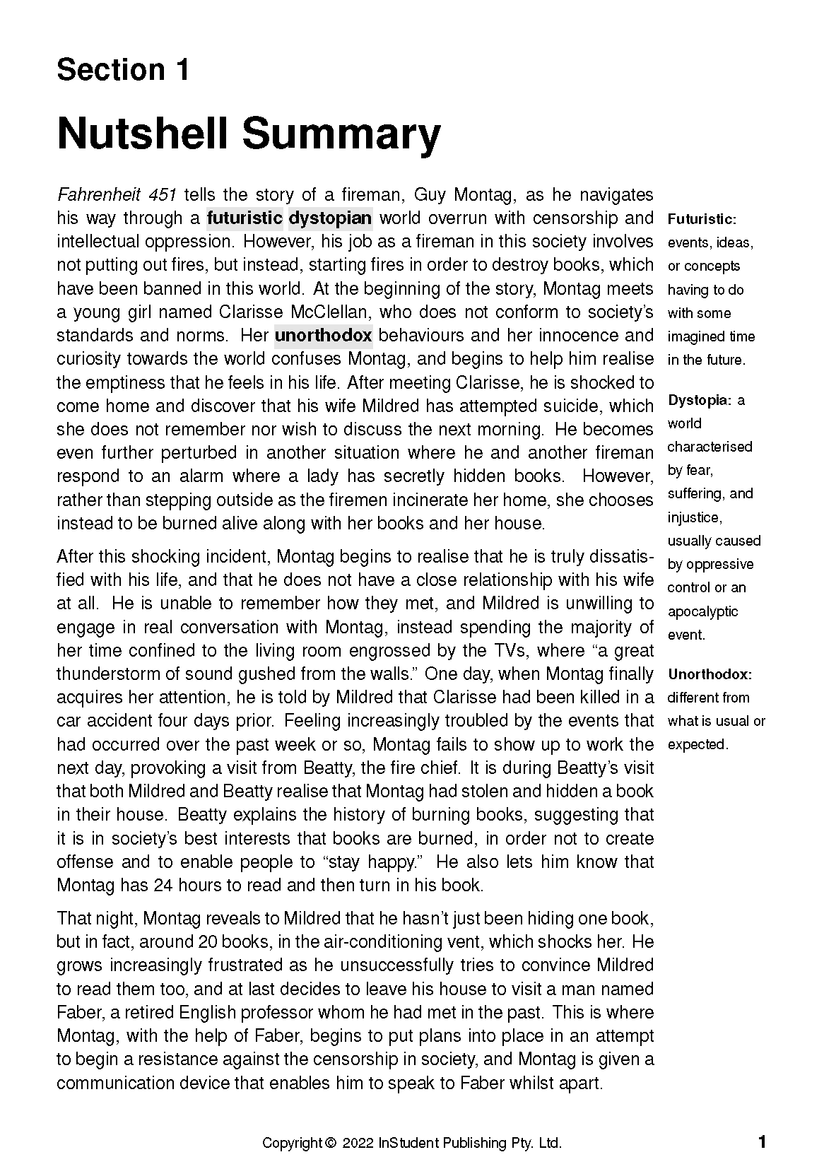 Text Guide: Fahrenheit 451 by Ray Bradbury – ATAR Notes