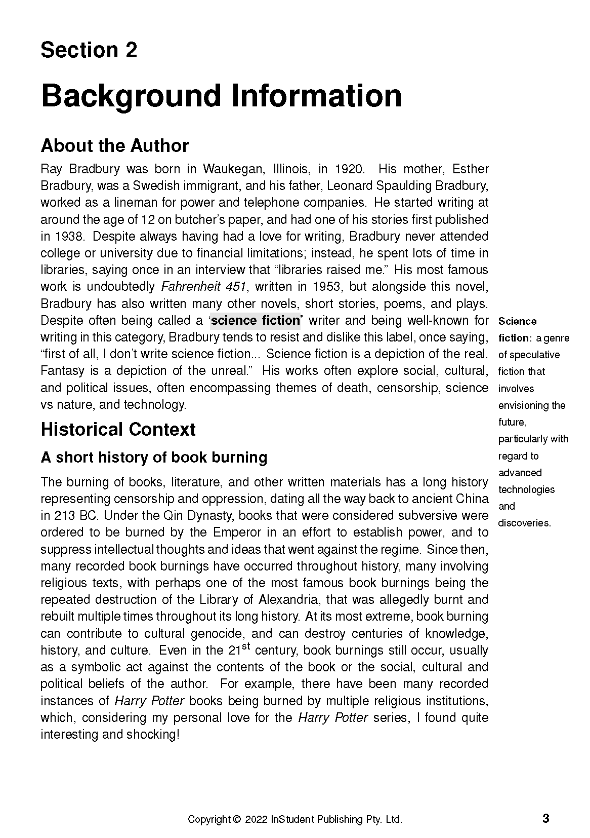 Text Guide: Fahrenheit 451 by Ray Bradbury – ATAR Notes