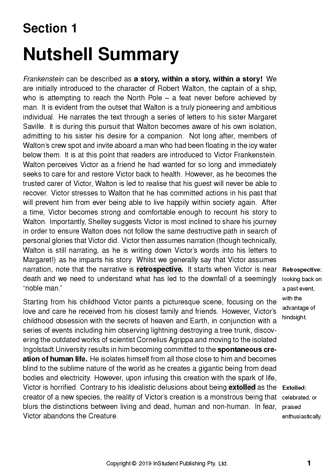 Text Guide: Frankenstein by Mary Shelley – ATAR Notes