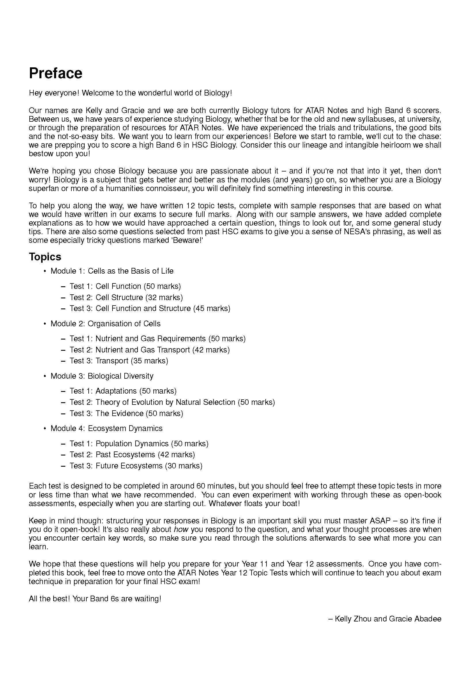 HSC Science Study Guides – ATAR Notes