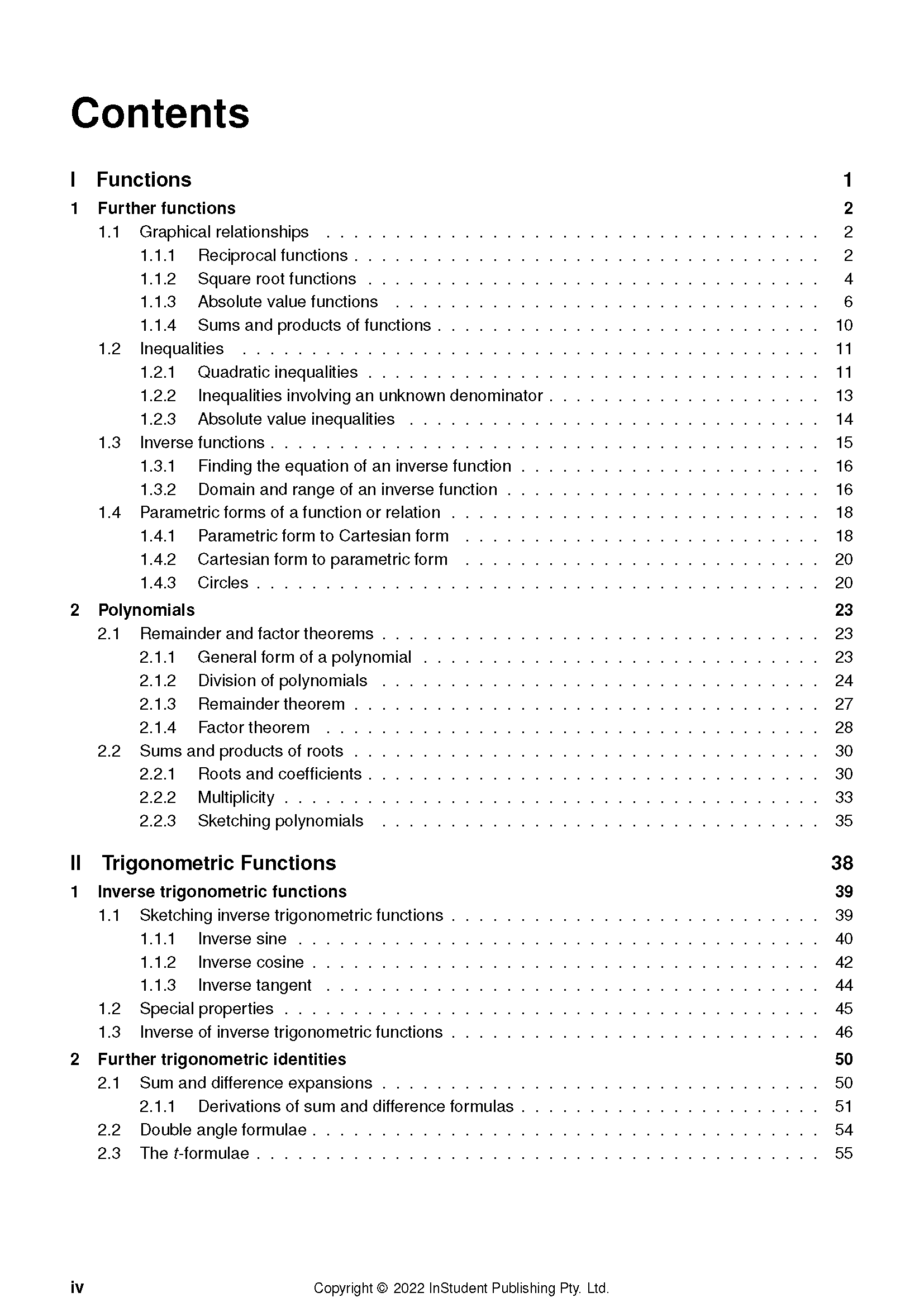 ATAR Notes HSC Year 11 Mathematics Extension 1 Complete Course Notes