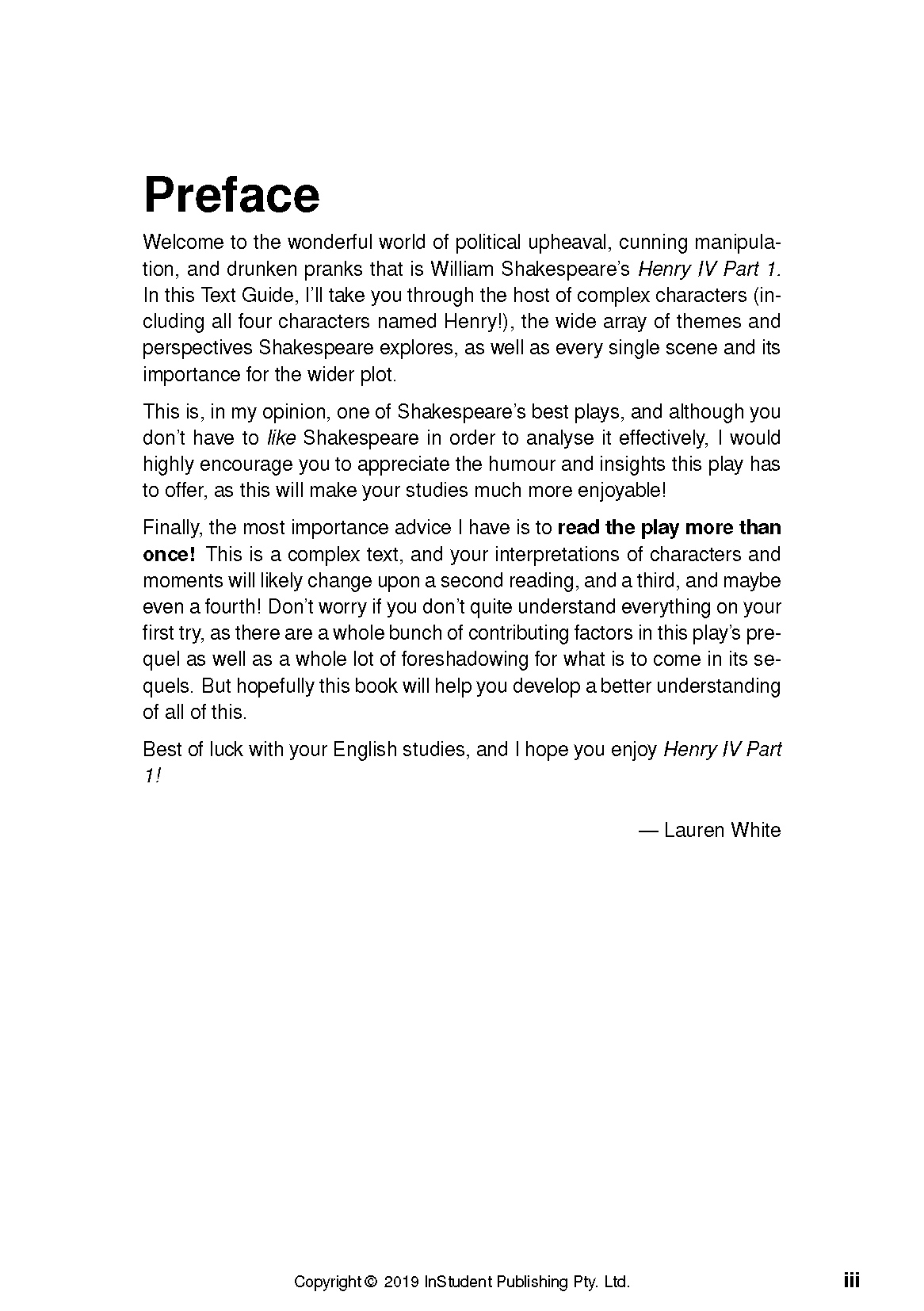 Text Guide: Henry IV Part 1 by William Shakespeare – ATAR Notes