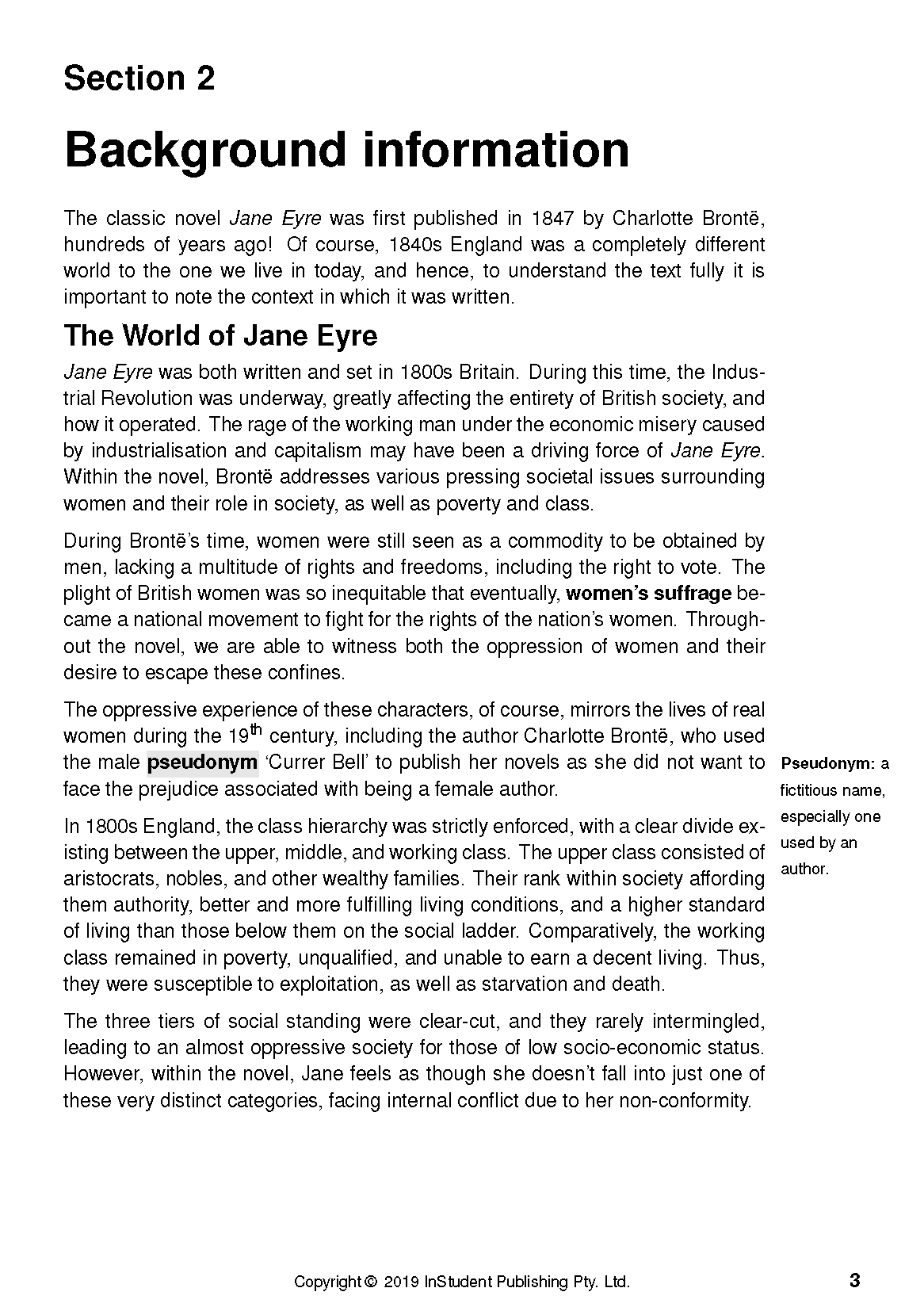 Text Guide: Jane Eyre by Charlotte Bronte – ATAR Notes