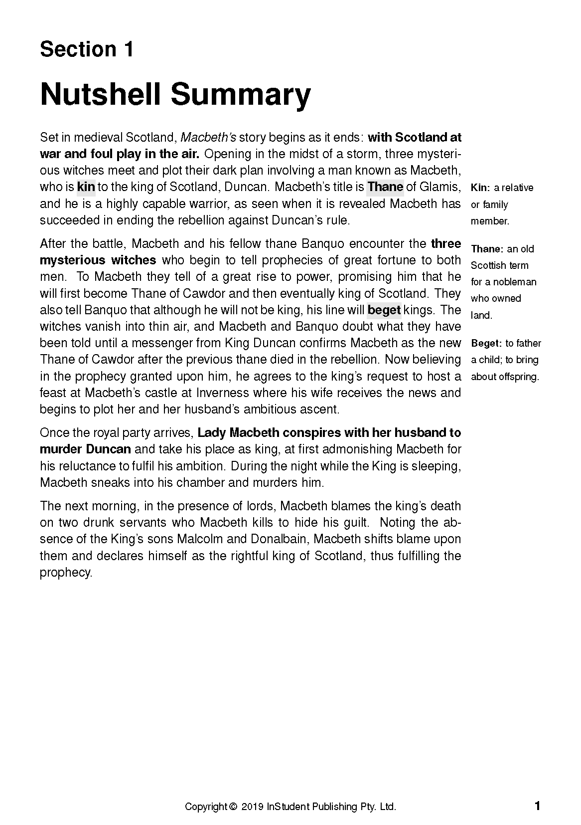 Text Guide: Macbeth by William Shakespeare – ATAR Notes