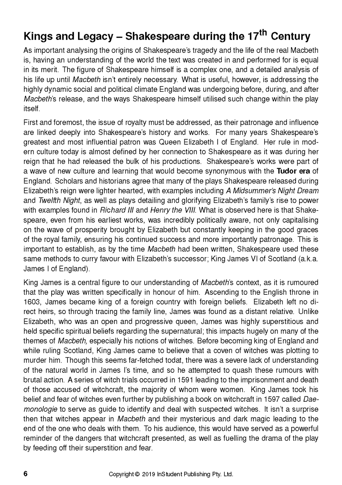 Text Guide: Macbeth by William Shakespeare – ATAR Notes