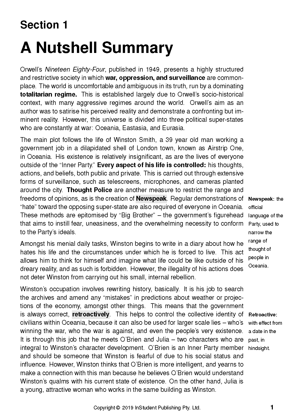 Text Guide: Nineteen Eighty-Four (1984) by George Orwell – ATAR Notes