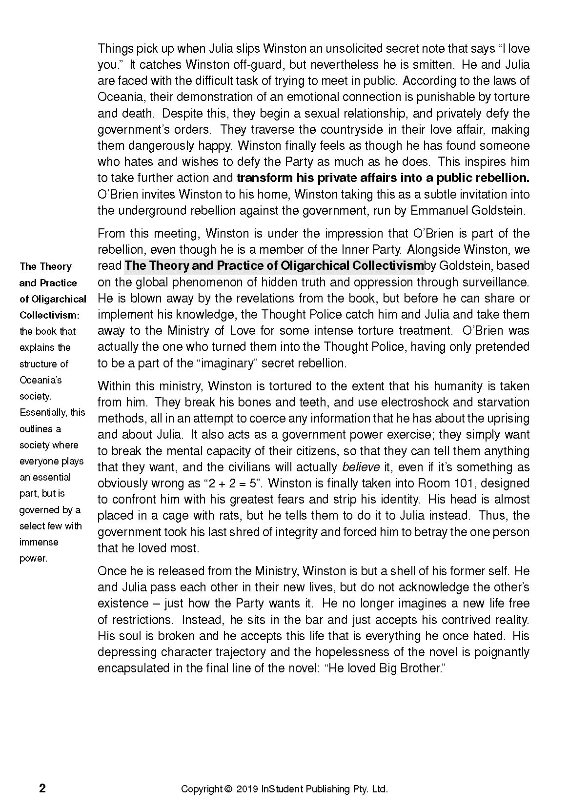 Text Guide: Nineteen Eighty-Four (1984) by George Orwell – ATAR Notes