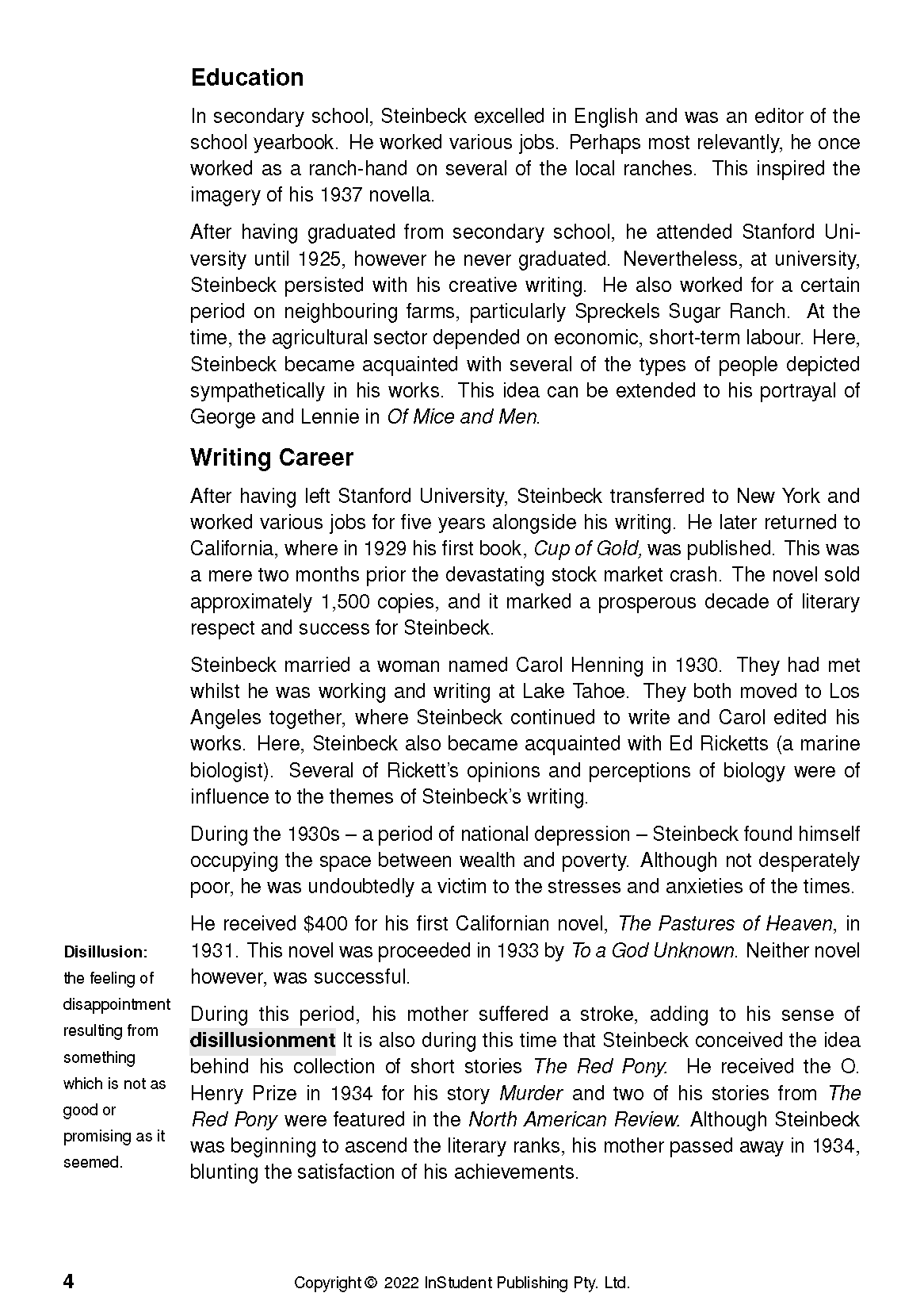 Text Guide: Of Mice and Men by John Steinbeck – ATAR Notes