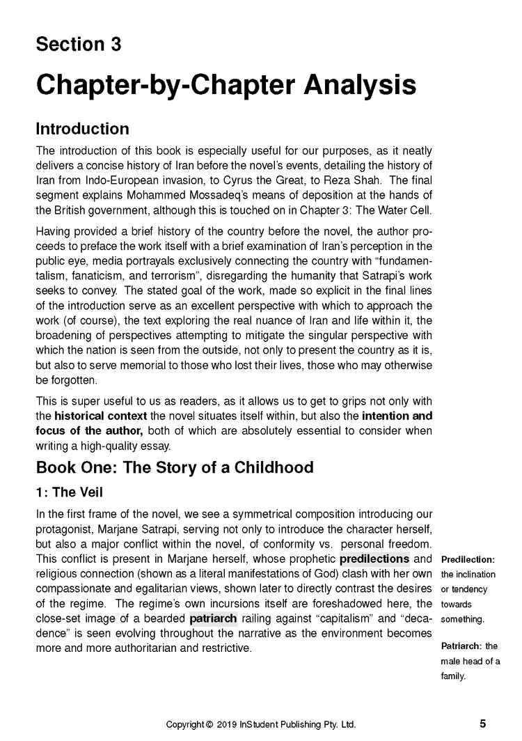 Text Guide: Persepolis by Marjane Satrapi – ATAR Notes