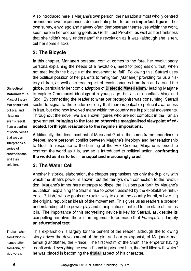 Text Guide: Persepolis by Marjane Satrapi – ATAR Notes