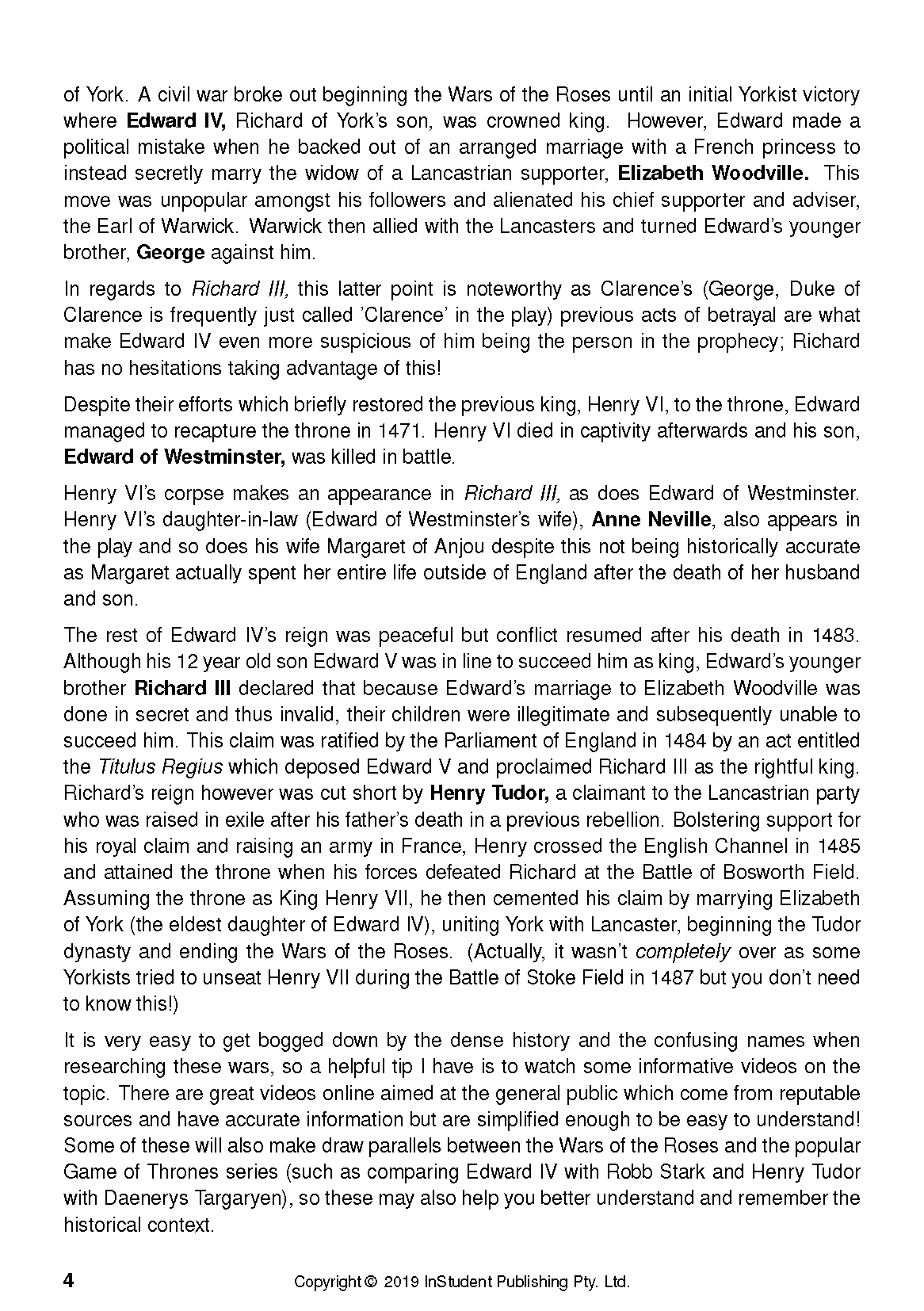 Text Guide: Richard III by William Shakespeare – ATAR Notes