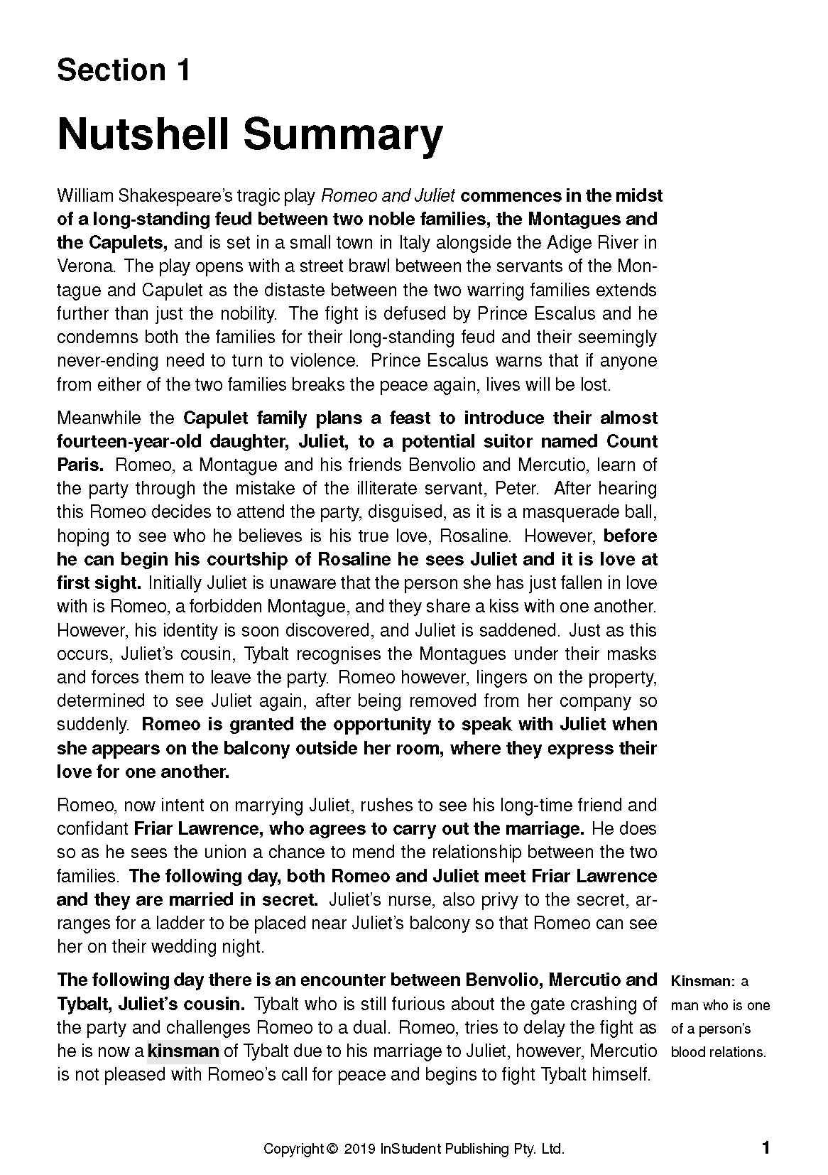 Text Guide: Romeo and Juliet by William Shakespeare – ATAR Notes