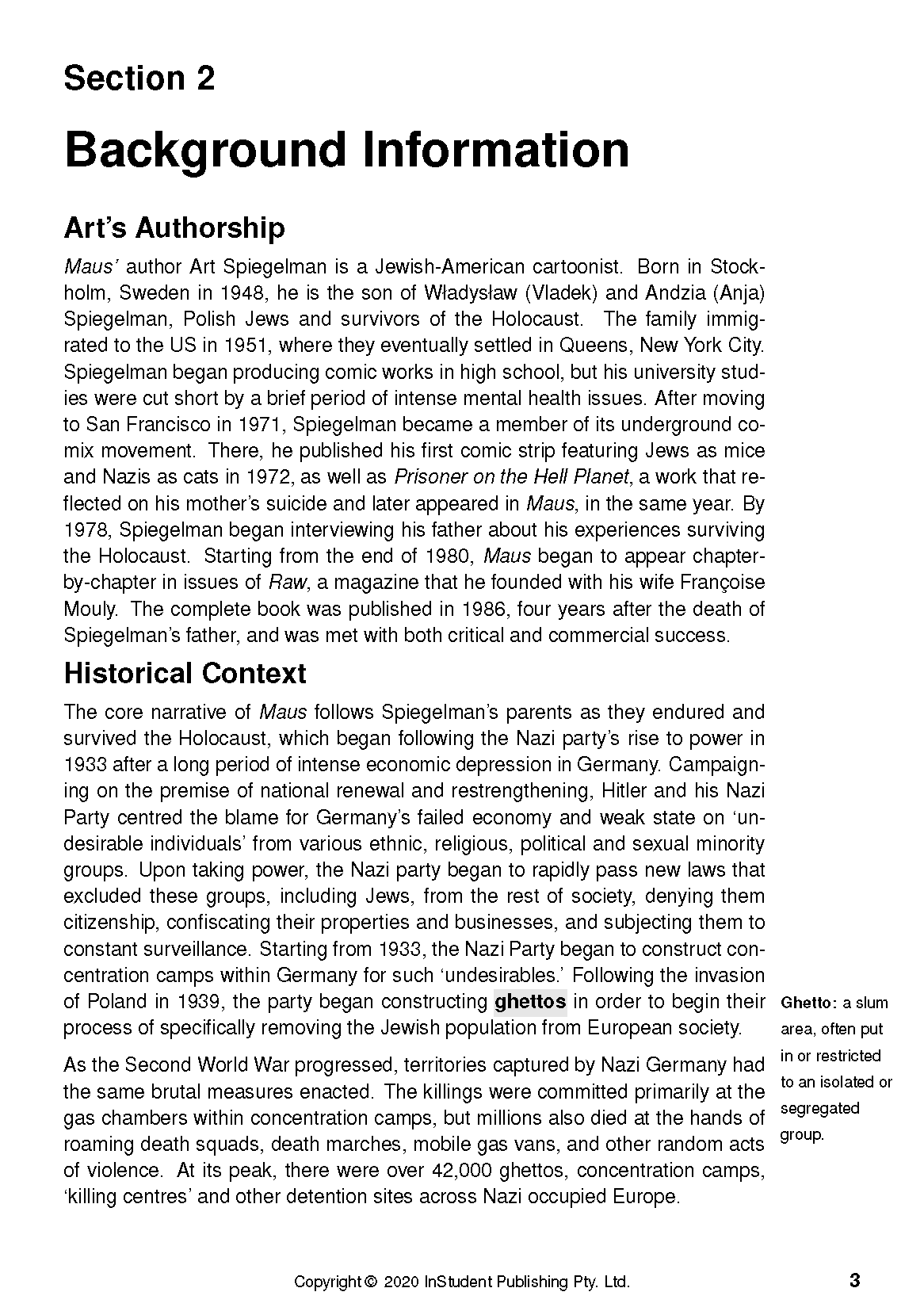 Text Guide: The Complete Maus by Art Spiegelman – ATAR Notes