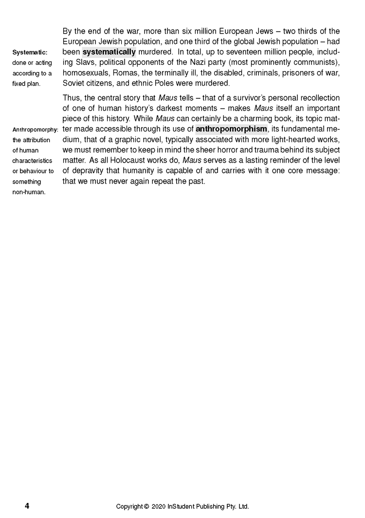 Text Guide: The Complete Maus by Art Spiegelman – ATAR Notes