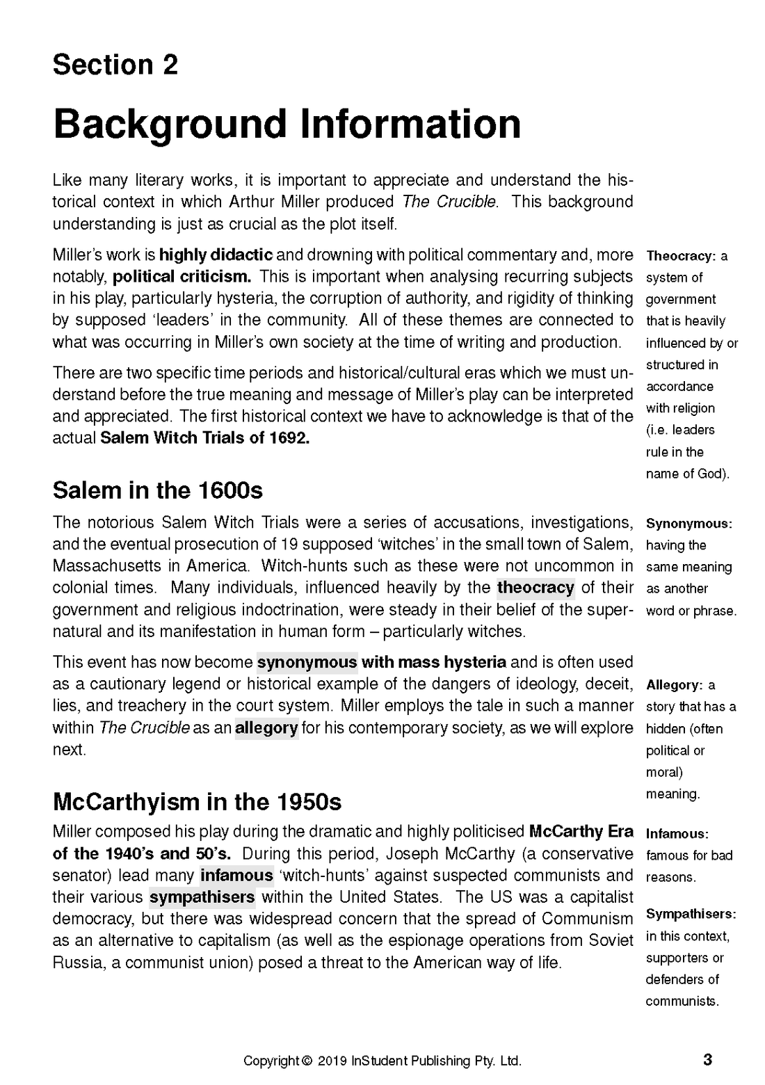 Text Guide: The Crucible by Arthur Miller – ATAR Notes