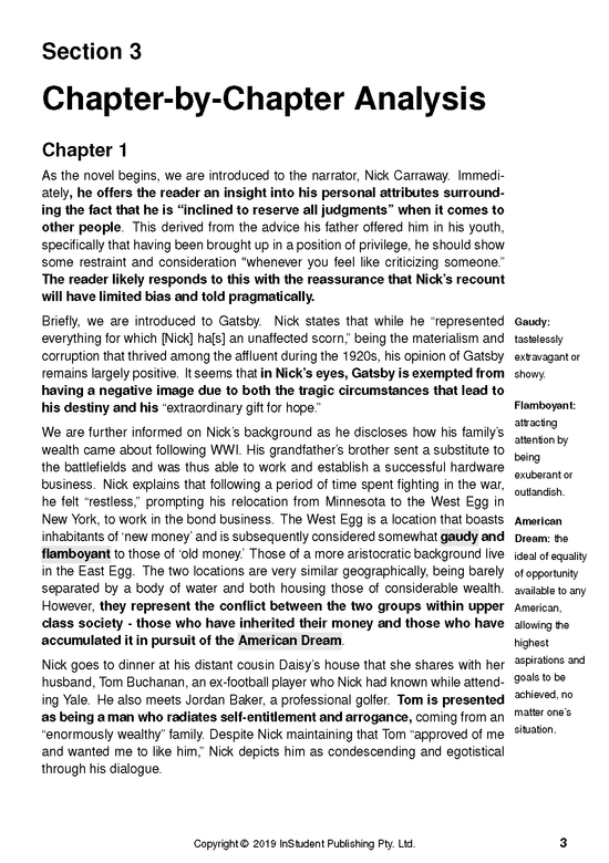 Text Guide: The Great Gatsby by F Scott Fitzgerald – ATAR Notes