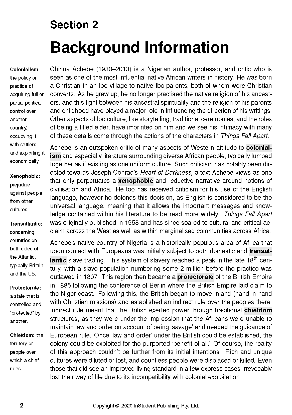 Text Guide: Things Fall Apart by Chinua Achebe – ATAR Notes