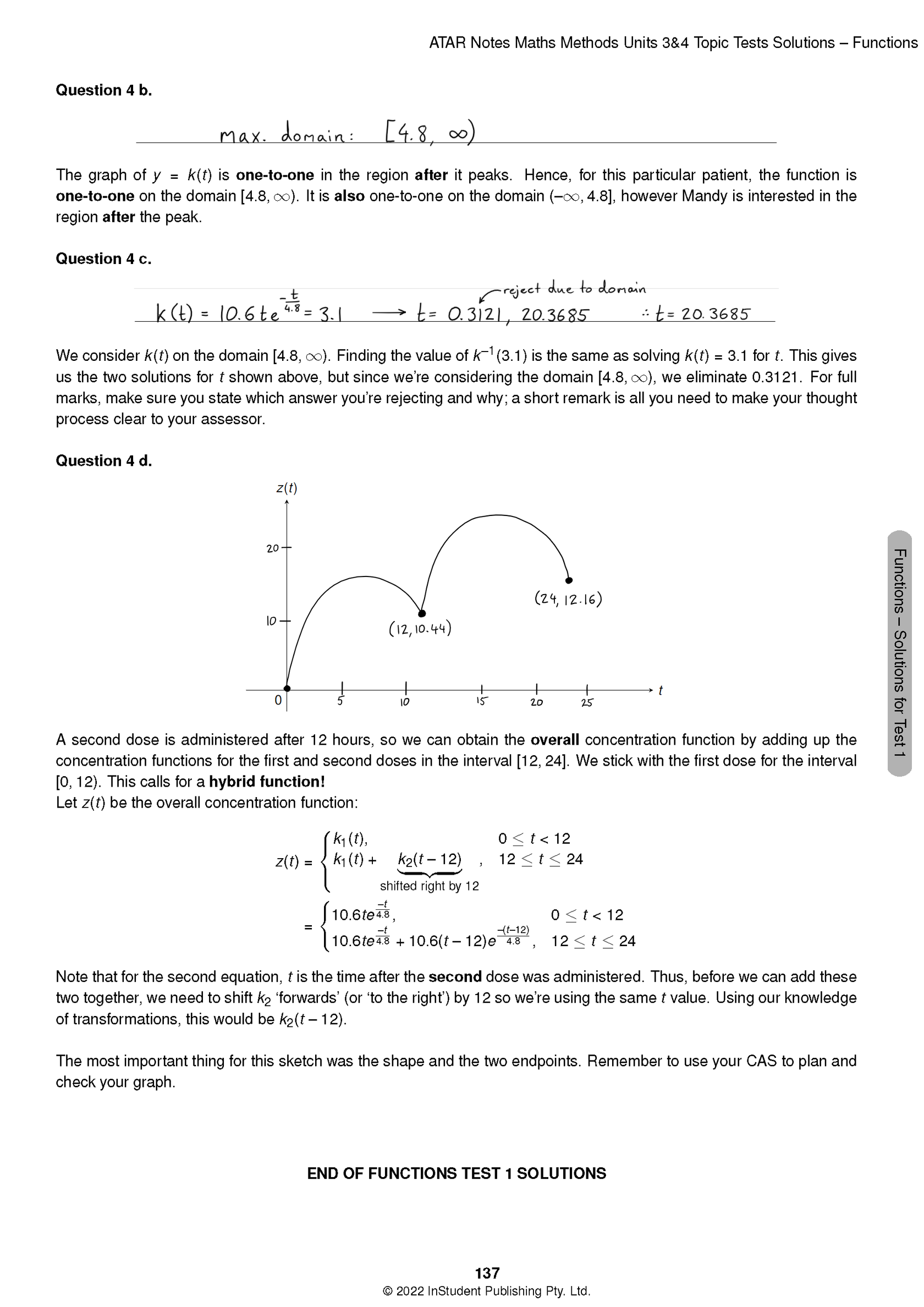 ATAR Notes VCE Maths Methods 3&4 Topic Tests (2023-2024)