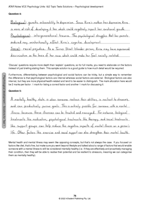 ATAR Notes VCE Psychology 1&2 Topic Tests (2023-2024)