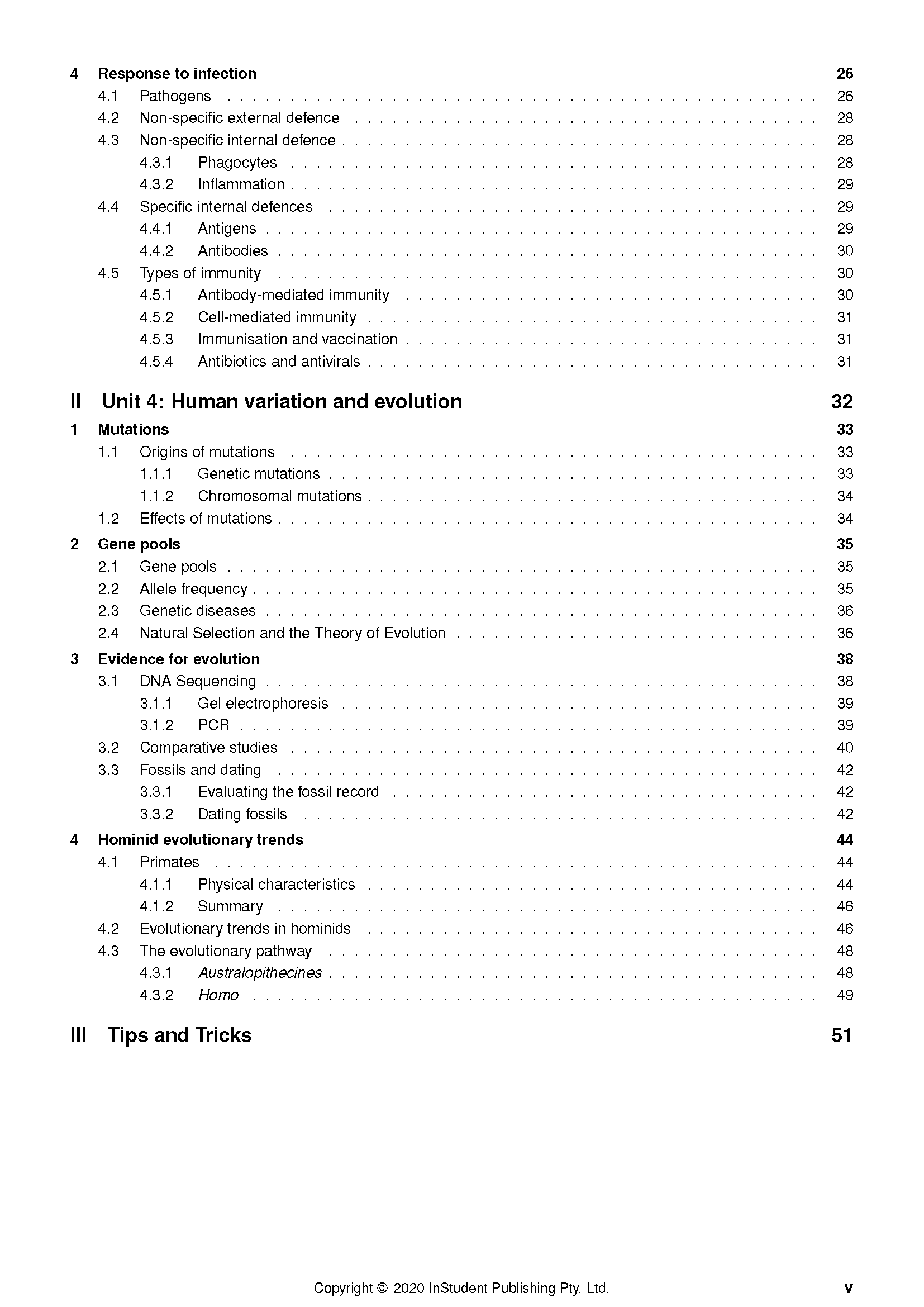 ATAR Notes WACE Year 12 Human Biology 3&4 Notes (2024-2026)