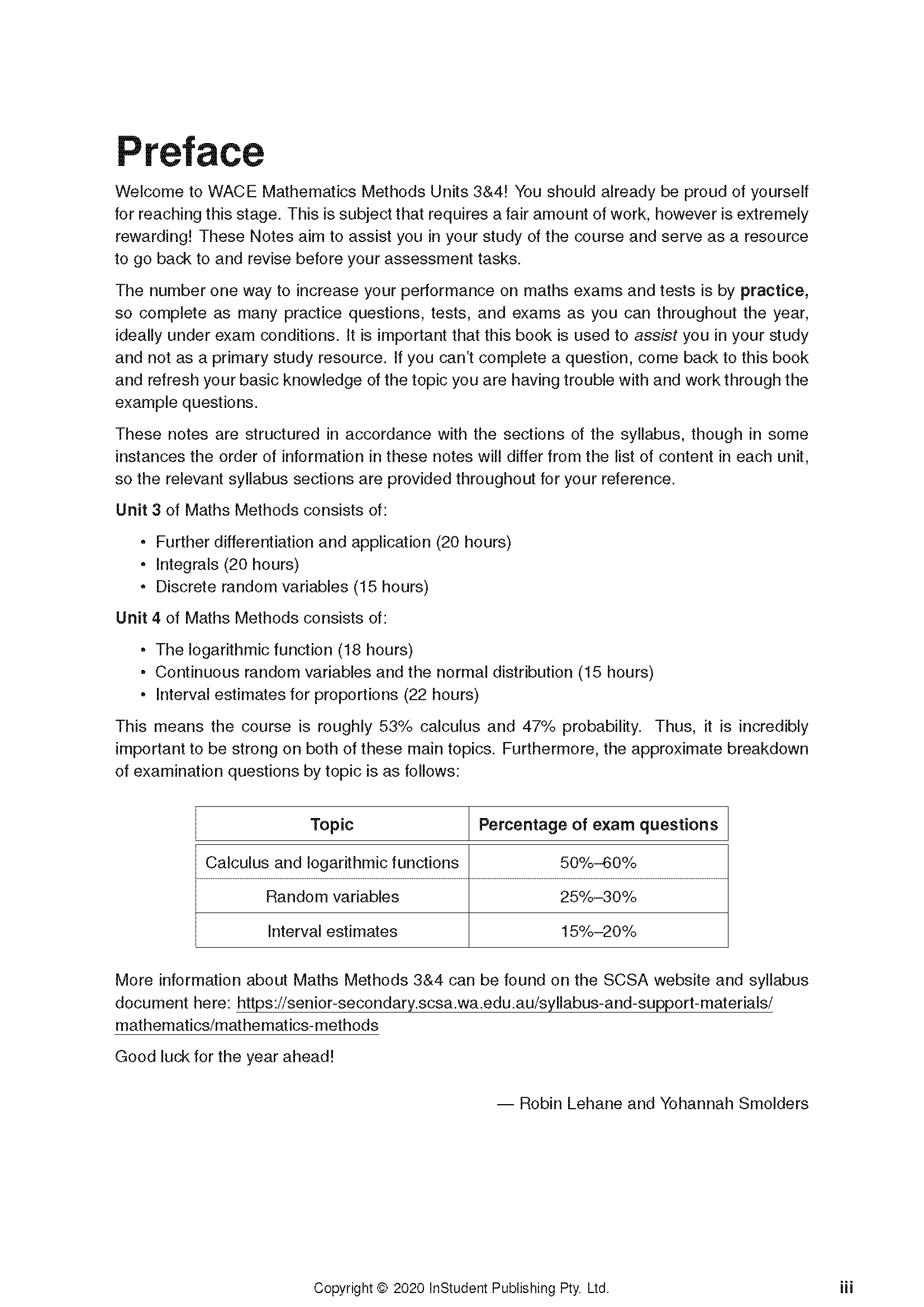 ATAR Notes WACE Year 12 Maths Methods 3&4 Complete Course Notes (2024-
