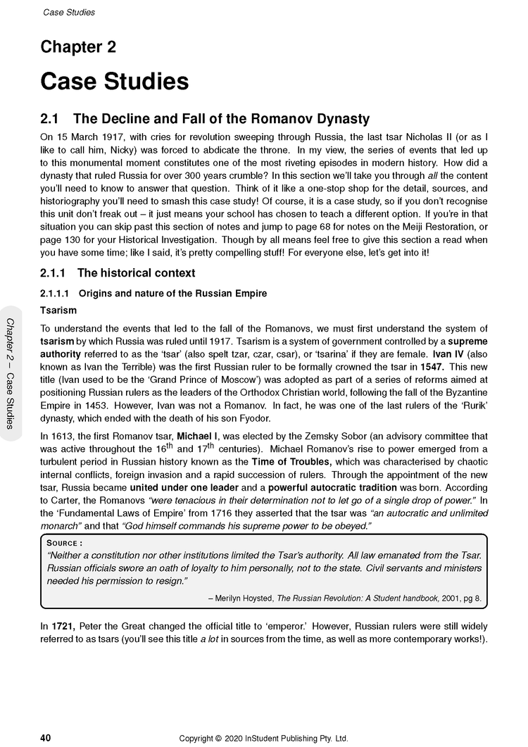 ATAR Notes HSC Year 11 Modern History Complete Course Notes