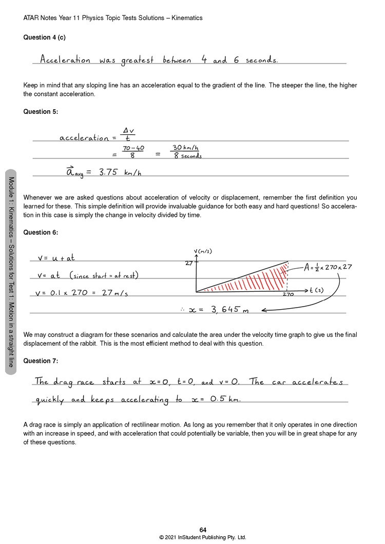 ATAR Notes HSC Year 11 Physics Topic Tests