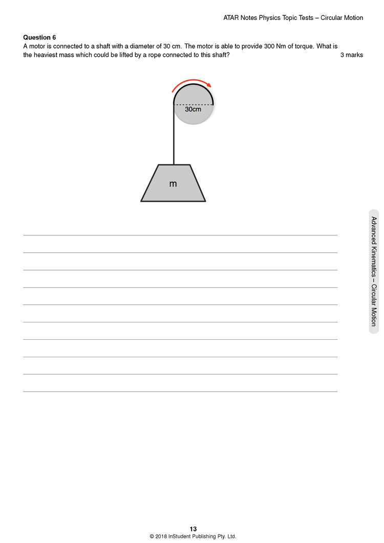 ATAR Notes HSC Year 12 Physics Topic Tests