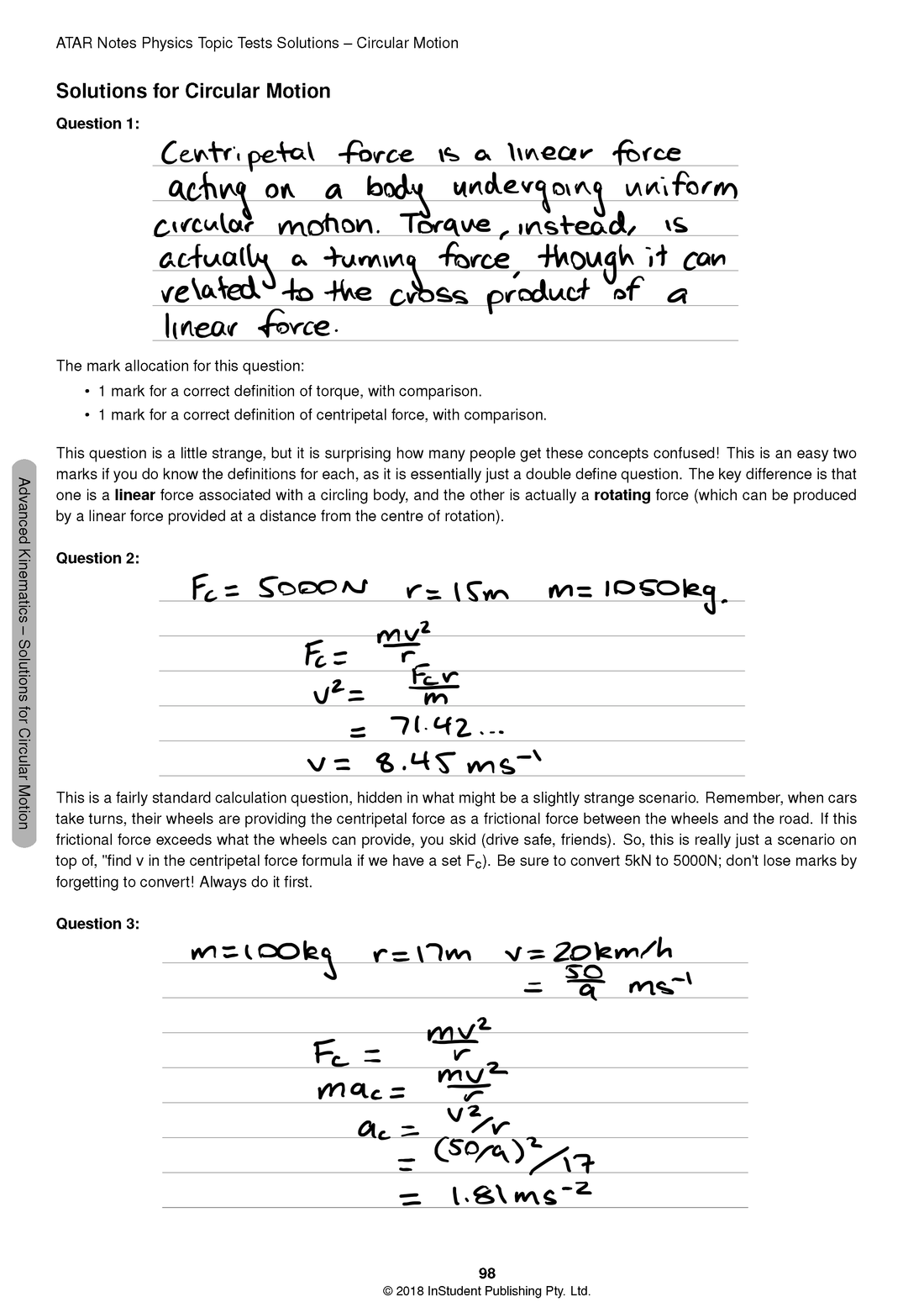 ATAR Notes HSC Year 12 Physics Topic Tests