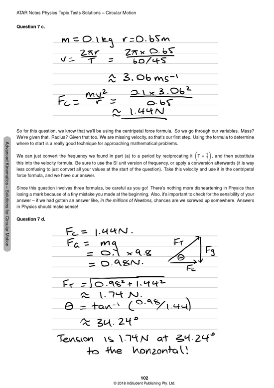 ATAR Notes HSC Year 12 Physics Topic Tests