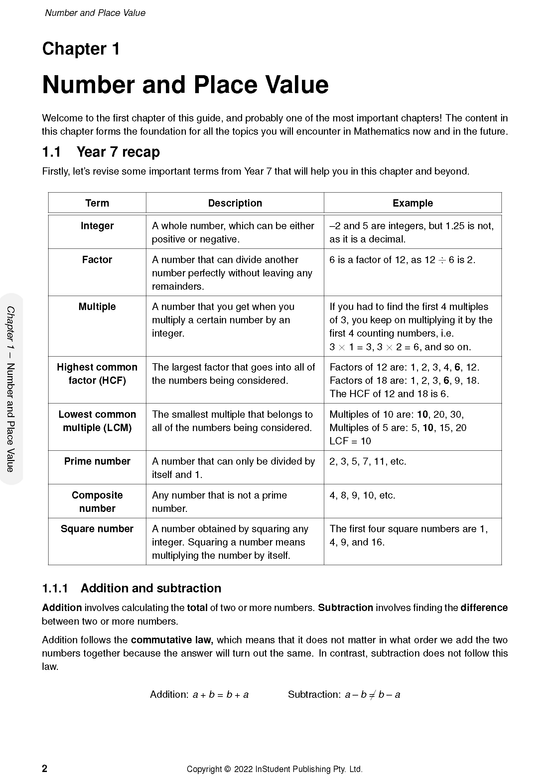 ATAR Notes Year 8 Maths Complete Course Notes (2024-2026)